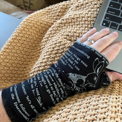 Peter Pan Writing Gloves Fingerless Gloves, Arm Warmers, J.M. Barrie ...