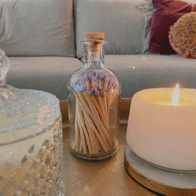 Grand Matchstick Bottle Colored Matches Strike on Bottle - Etsy