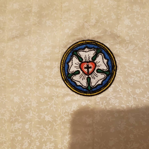 Luther Rose - Lutheran - Christian - Church - Embroidered Iron on Patch ...