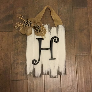 Rectangle/monogrammed/door Decor/staggered/wedding Gift/distressed ...