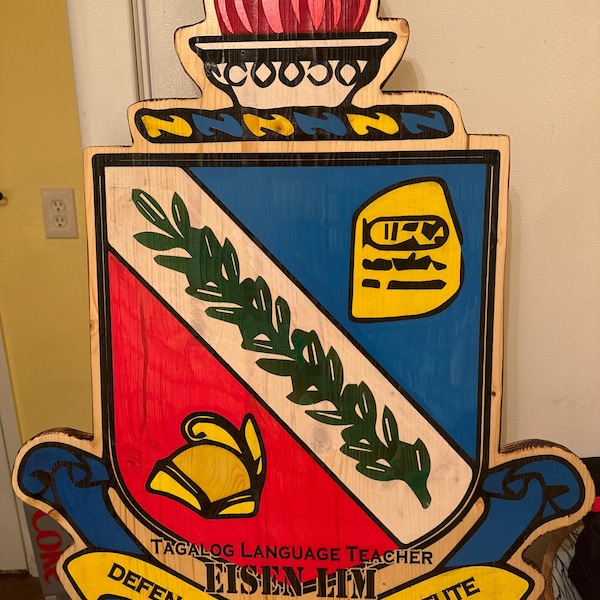 Round Custom Wood Plaque - Military Plaque, Solid Wood - Military Gift ...