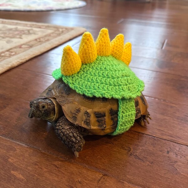 Tortoise Sweater Dinosaur, Stegosaurus Cozy for Tortoises, Crochet ...