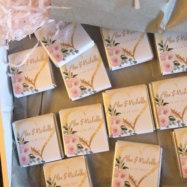 Personalised BUSINESS Chocolate Favours With LOGO Packs of 20 or More ...