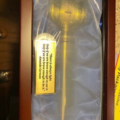 Personalized Solid Brass Engraved Gavel With Gift Box, Engraved Gavel ...