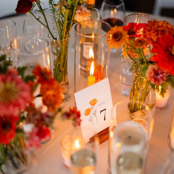 Handmade Paper Seating Chart Table Numbers | Minimalist - Etsy