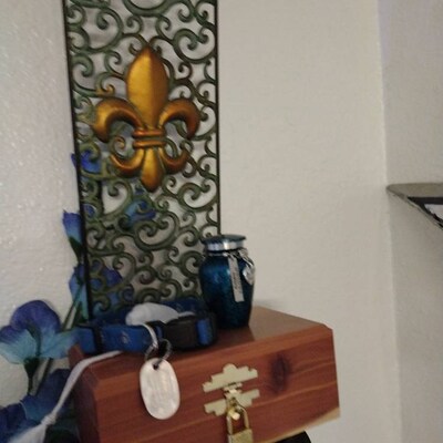 In Loving Memory Blue Heart Keepsake Urn Love Charms® Engraving Option ...