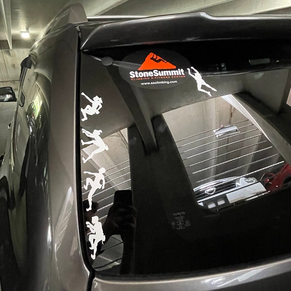 10 Pack Rock Climber Stick Figure Family Vinyl Bumper Stickers ...