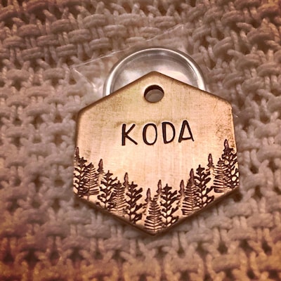 Dog Tag Dog Tag for Dogs Pet ID Tag Trees Dog Tag Dog ID - Etsy