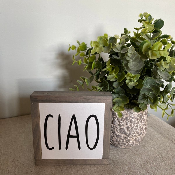 Ciao Wood Sign, Italian Hello Sign, Italian Home Decor, Italian ...