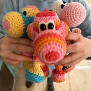 Yarn Moo Moo Yoshi,crochet Cow Yoshi Amigurumi, Wii U Yoshi's Woolly ...