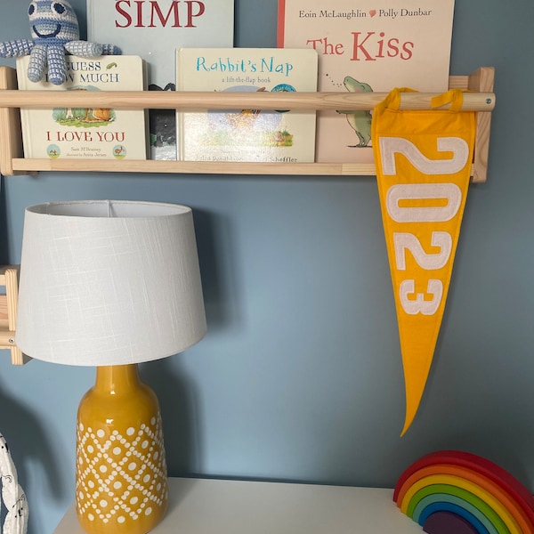 Large Custom Pennant Flag - Cursive Font - Etsy