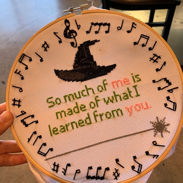 Music Notes Cross Stitch Border Pattern PDF. Small Guitar Crossstitch ...