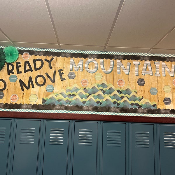 Scandi Mountains Classroom Decor Back to School Bulletin Board Set ...