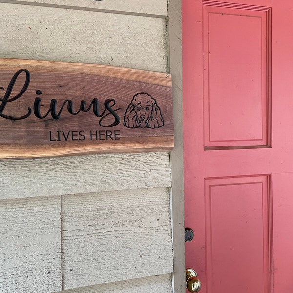Personalized Walnut Name Sign: Rustic Live Edge Wood Decor - Etsy