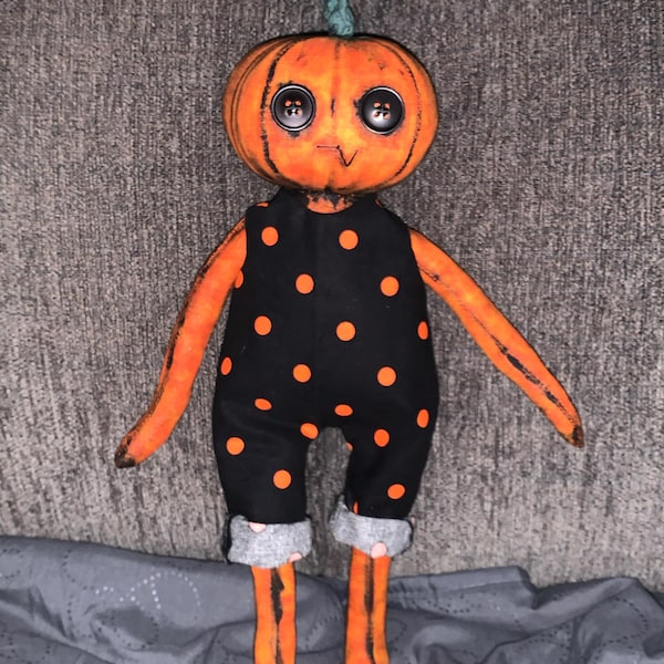 Pumpkin Doll & Ghost Sewing Pattern: 12" Halloween Ragdoll (PDF Pattern ...