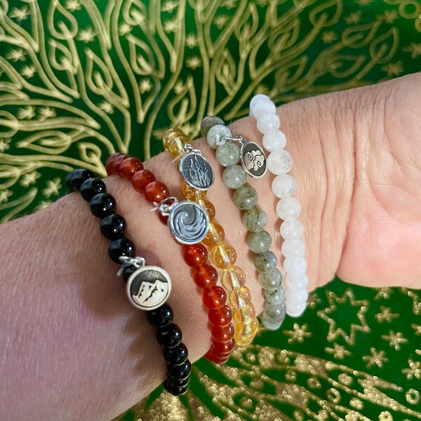 SAVE BIG -element Charms, Sterling Silver Element Charms, Earth, Air ...