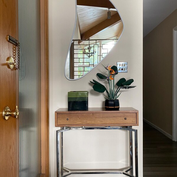 Elongated Hexagon Mirror, Contemporary Mirror, Full Length Mirror ...