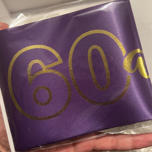 60th BIRTHDAY SASH | 60 and Fabulous | Sixtieth Birthday Gift ...