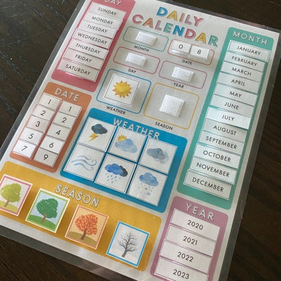 Child Calendar Printable Montessori Preschool Classroom Educational ...