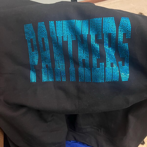 Custom Spangle Scatter With Metallic Puff Mascot Word Tee, Sweatshirt ...