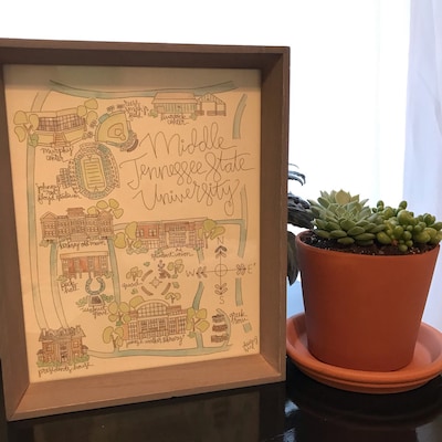 MTSU, Middle Tennessee State University, Murfreesboro, TN Map ...