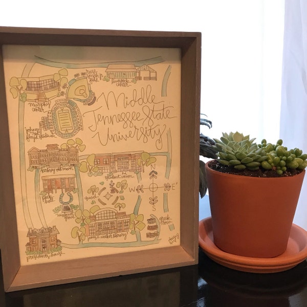 MTSU, Middle Tennessee State University, Murfreesboro, TN Map ...