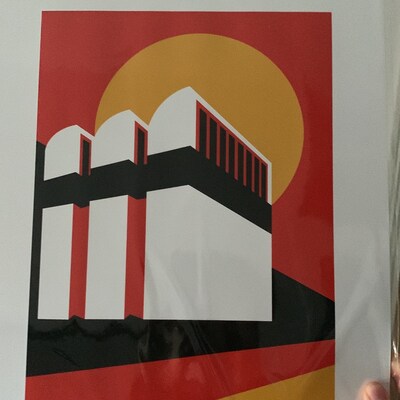 UNIVERSITY of EAST Anglia UEA Ziggurats Travel Poster - Etsy UK