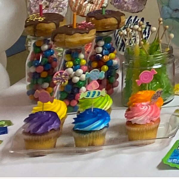 Candy Cupcake Toppers, Candy Land Party Decorations, Willy Wonka ...