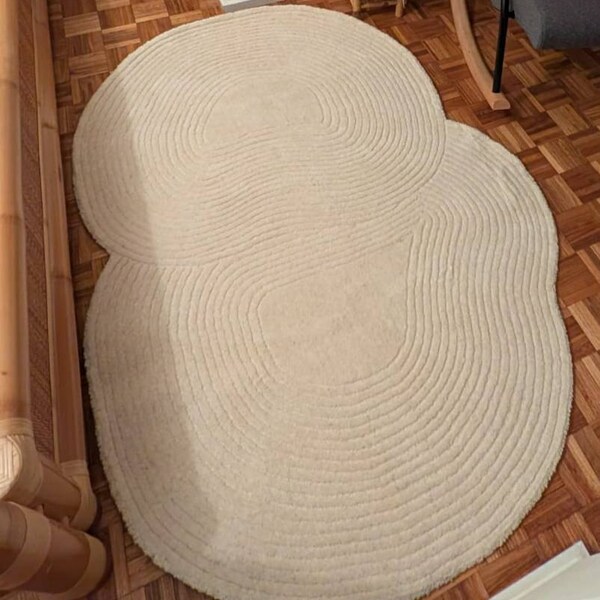 Hand Tufted Rug Irregular Shaped Rug Rugs for Living Room Handmade ...