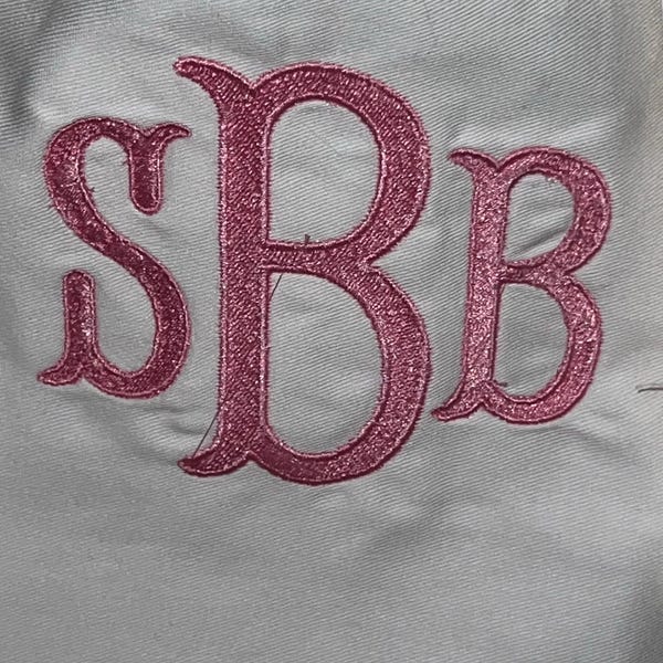 Fishtail Monogram 2 Color Embroidery Font BX 6 Sizes 11 Formats Machine ...
