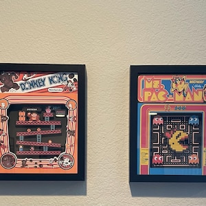 Ms. Pac-man 3D Shadow Box, 8x10, Handmade Arcade Art - Etsy