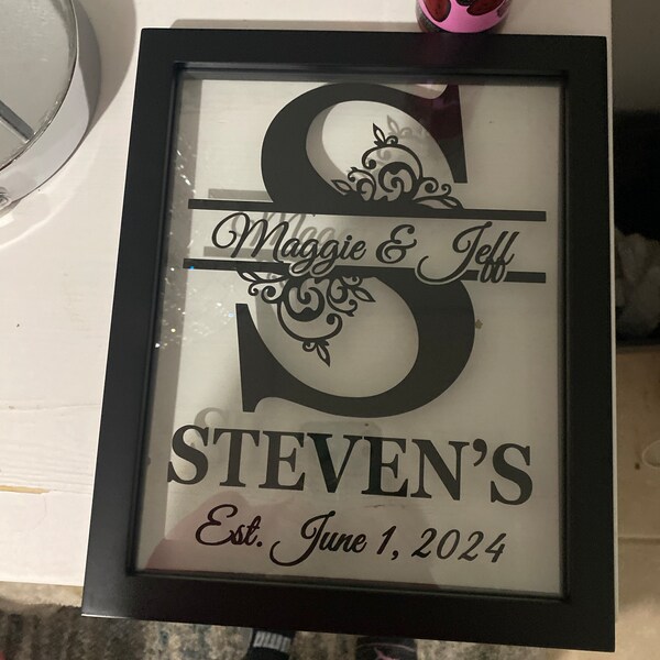 Personalized Floating Frame, Wedding Gift, Anniversary Gift, Rustic ...