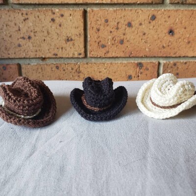 Mini Cowboy Hat PDF Crochet Pattern INSTANT DOWNLOAD - Etsy