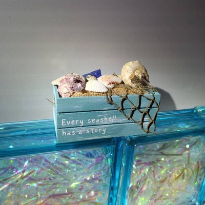 Mini Wooden Beach Crate Beach Decor Personalize Seashell - Etsy