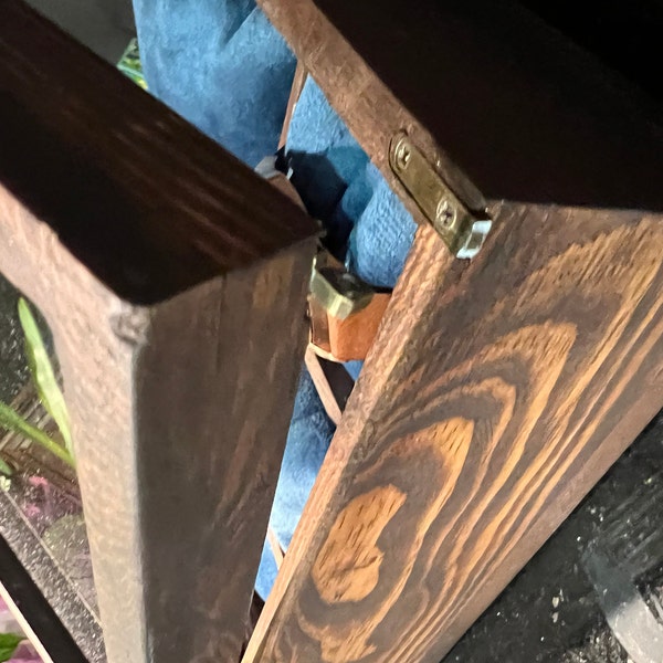 Wooden Puzzle Box, Secret Lock Box, Walnut Jewelry Box, Vintage Jewelry ...