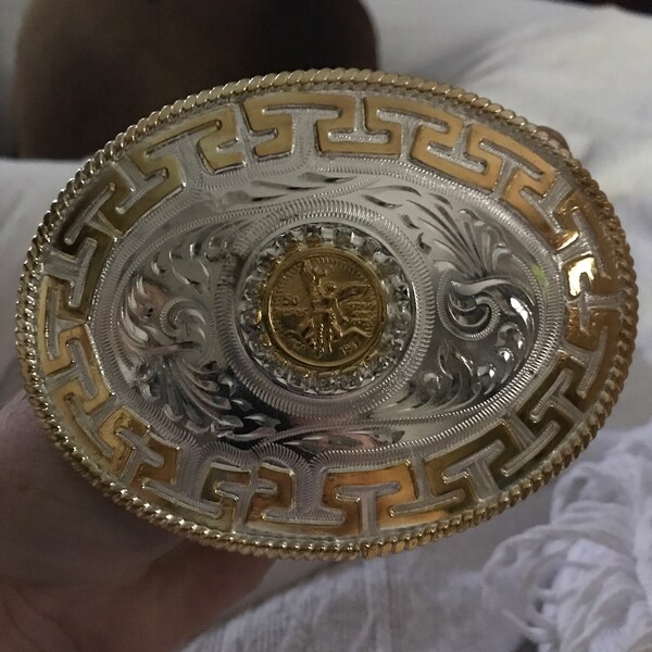 EL CENTENARIO 50 PESOS Mariachi Cowboy Western Alpaca Silver Belt ...