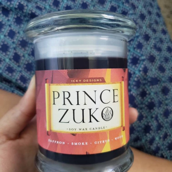 Prince Zuko // Last Airbender 8oz Jar Scented Soy Candle - Etsy