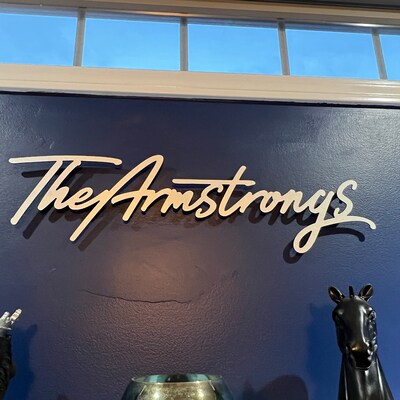 Script Address Sign Metalscript House Numberscustom House - Etsy