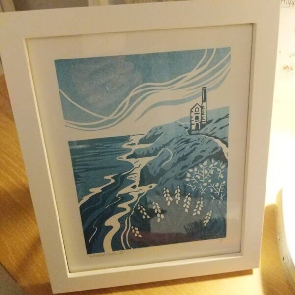 Starling Linocut Print, Original Linoprint, Bird Art, British Wildlife ...