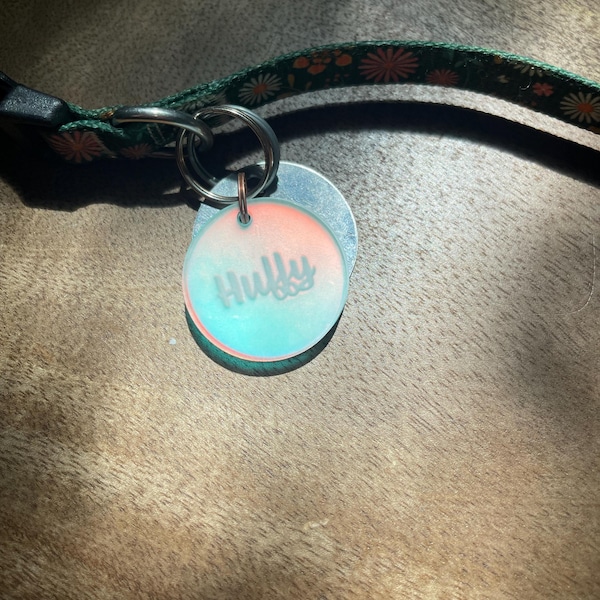 Gothic Pet ID Tag, Custom Dog Tag, Cat Collar Tag, Glitter Dog Tag ...