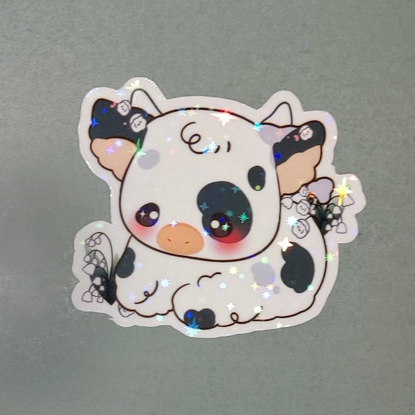 12 Birth Month Cow Stickers, Cute Cow Stickers, Waterproof Water Bottle ...