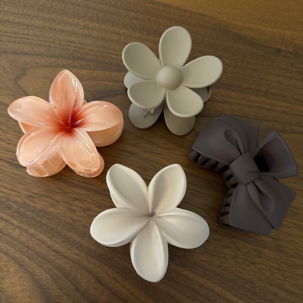 Flower Hair Claw Clip Hawaiian Flower Hair Clip Updo Hair Accessories ...
