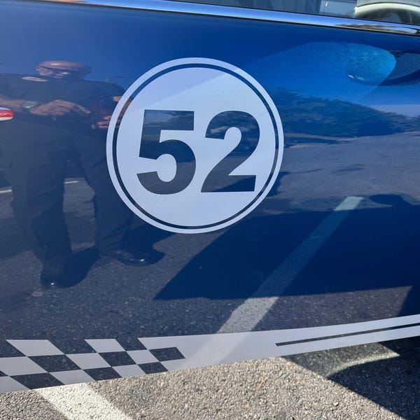 2x Custom Number Circle Rally Racing Decal Vinyl Sticker - Etsy