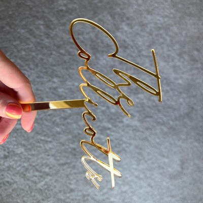 Wedding Cake Topper, Acrylic Cake Topper, Custom Last Name for Wedding ...