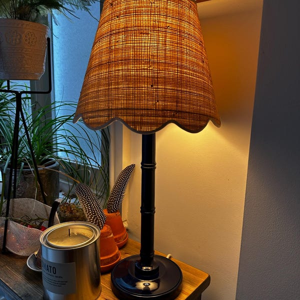 Small Beech Bobbin Lamp, 28cm Tall, 33cm When Wired, Ready to Paint ...