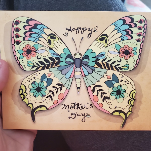 Mother's Day Butterfly Greeting Card - Greeting Cards Mothers Day Card ...