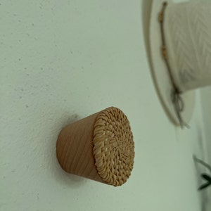 6 Pcs Natural Caramel Rattan Boho Door Knobs for Drawer - Etsy