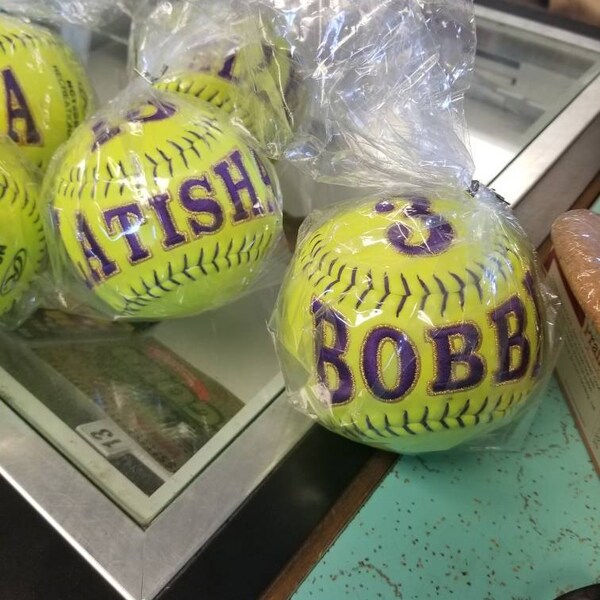 Personalized Softball/baseball With Extra Info - Etsy