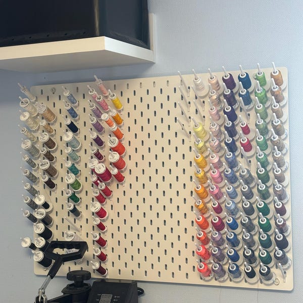5x IKEA SKADIS Pegboard Thread Spool Holder Variations, Thread Holder ...