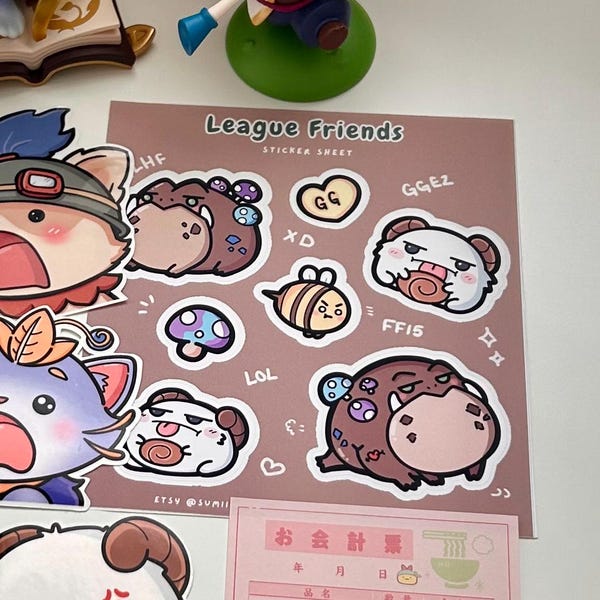 Yuumi Stickers | League of Legends Stickers | Cute Cat Stickers - Etsy